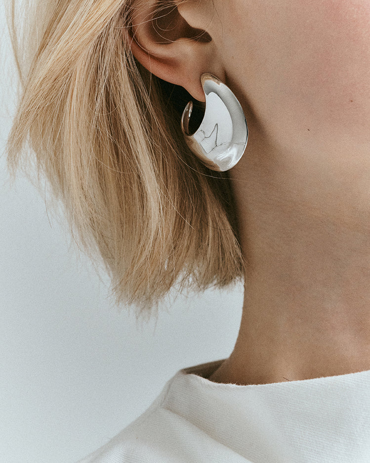 By Pariah Sabine Hoops Medium recycled Sterling Silver