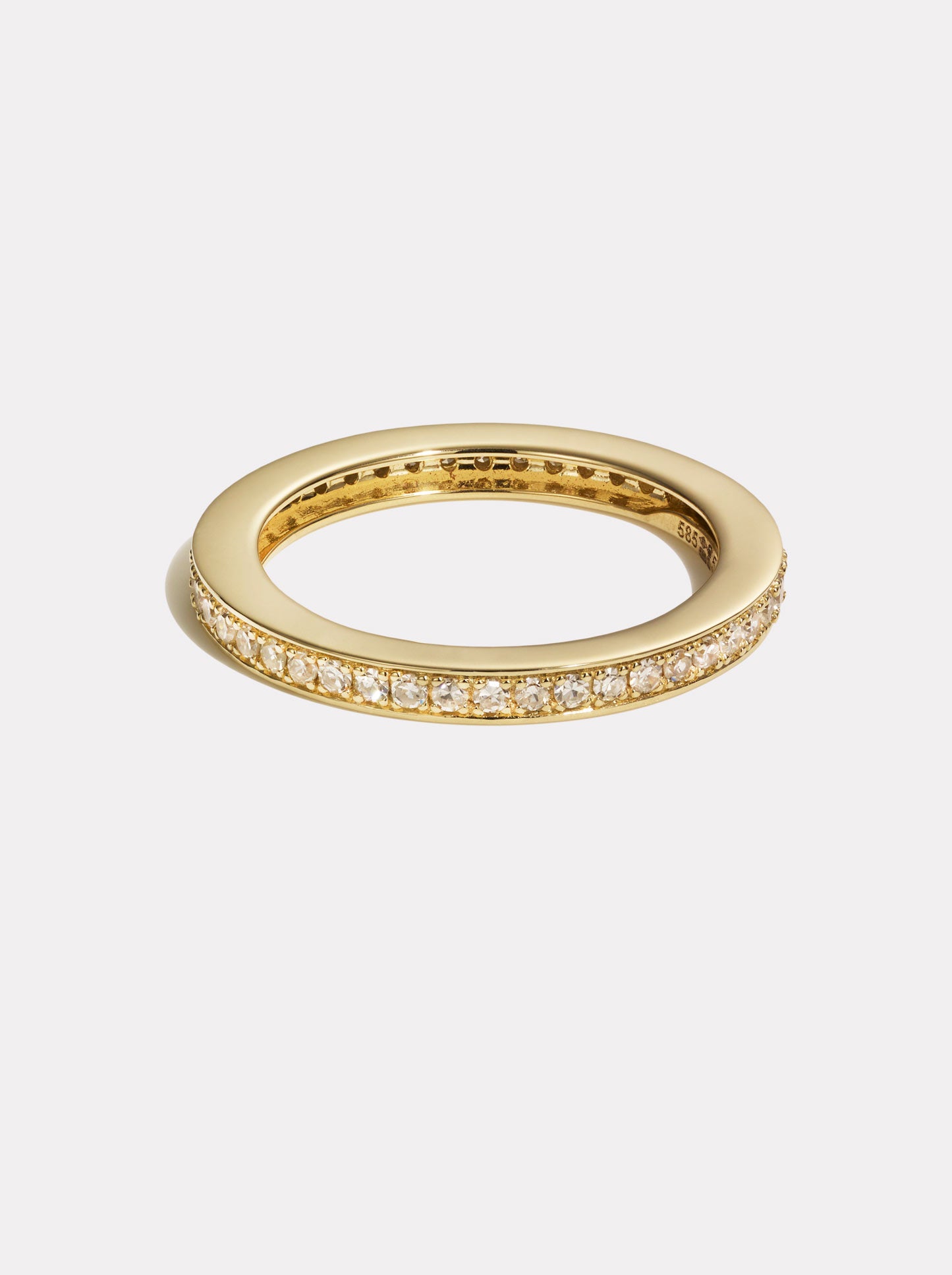 By Pariah Single Line Diamond Band recycled 14K Gold