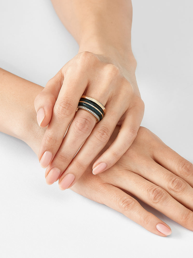 Essential Gem Stacker Ring - Green Moss Agate | BY PARIAH